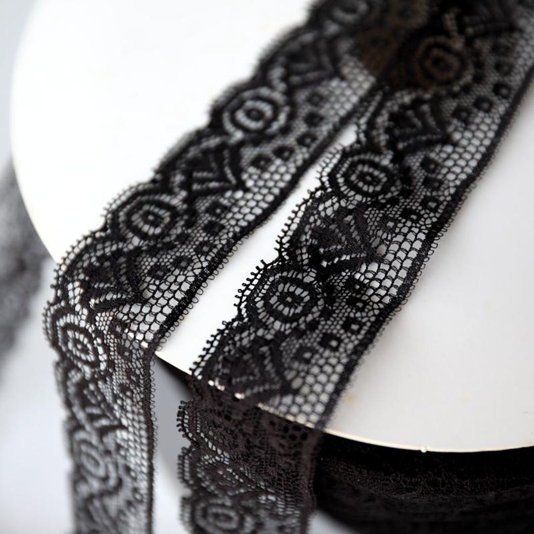 5 Meters 3cm 1.18" Wide Black Cotton Mesh Fabric Child Doll Skirt Dress ...