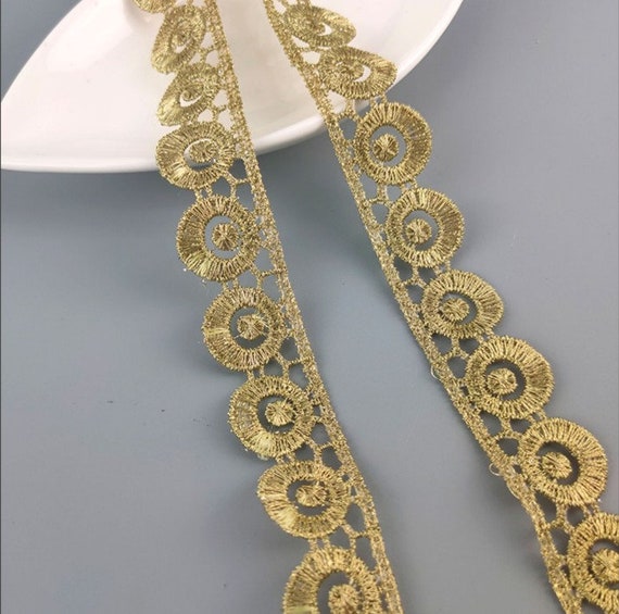10 yards 2cm 0.78 wide gold braid fabric embroidery | Etsy