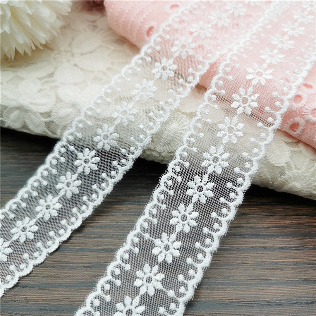 5 Yard 3cm 1.18 Wide Ivory Mesh Fabric Embroidery Dress - Etsy