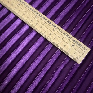 Glossy Dark Purple Pleat Ruffle Satin Fabric Stage Costume Performance ...