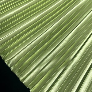 Matcha Green Stage Simulation Silk Satin Pleated Fabric Organ Wedding ...
