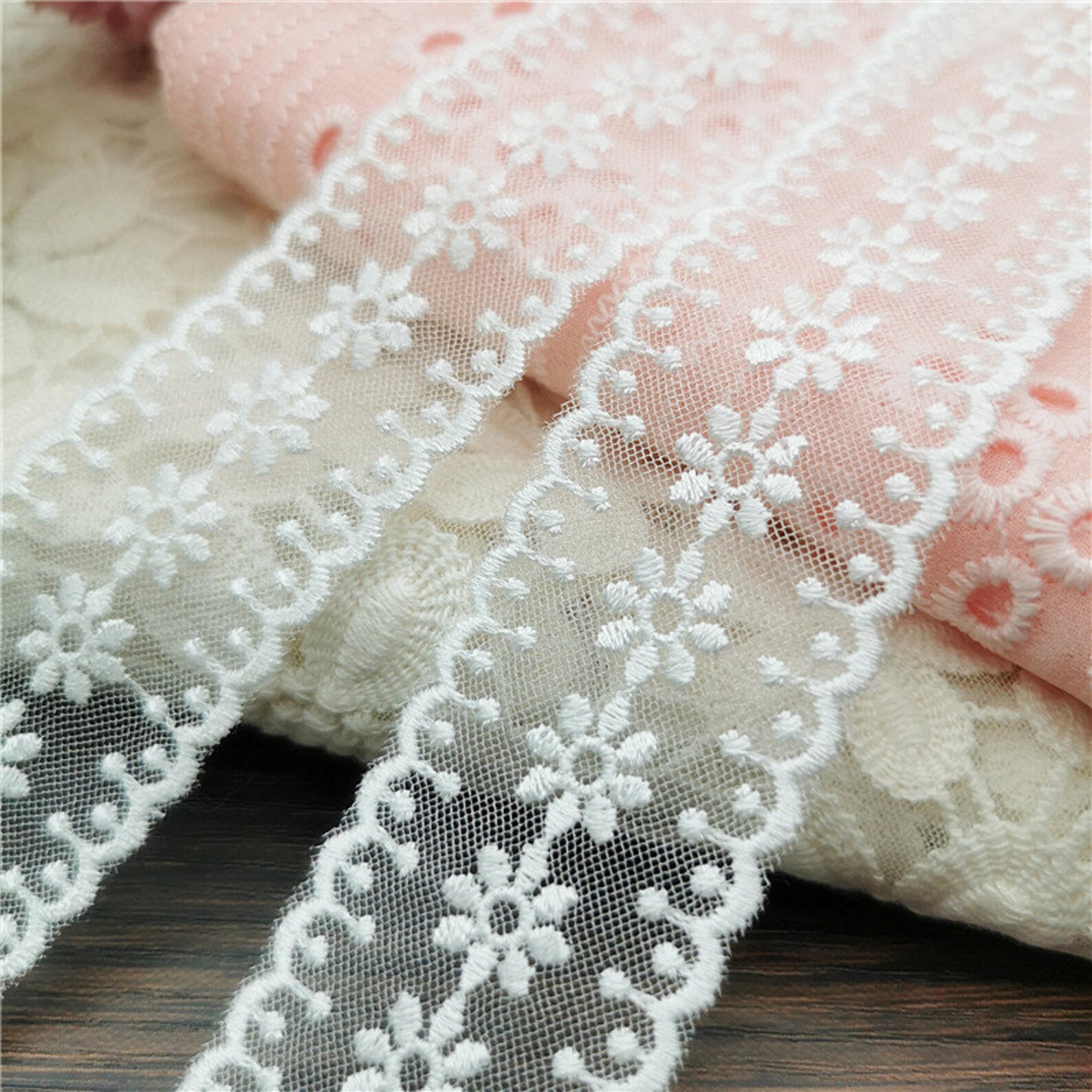 5 Yard 3cm 1.18 Wide Ivory Mesh Fabric Embroidery Dress - Etsy