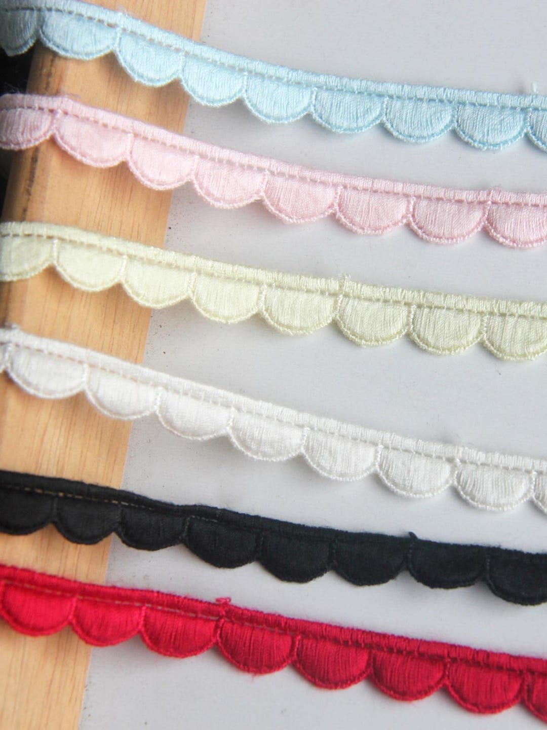 10 Yards 1cm 0.39 Inches Wide Ivory Heart Craft Material Sewing Dress ...