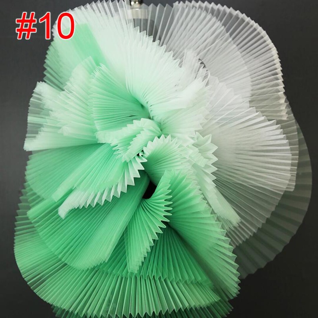 1.5 Meterss Wide Organ Pleated Ruffle Gradient Hard Stiff Mesh Fabric ...