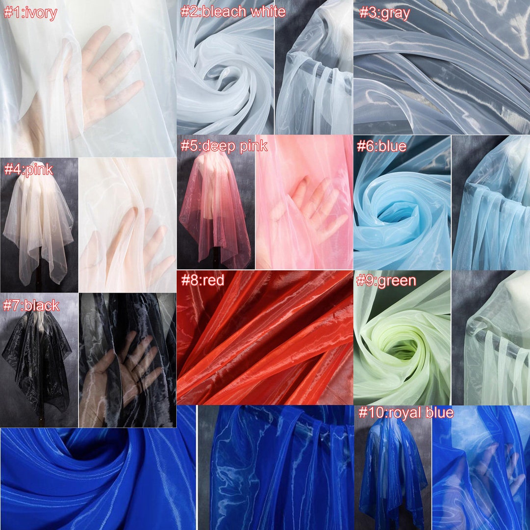 2x1.5 Meter Wide Transparent Organza Texture Yarn Tull Gauze Fabric ...
