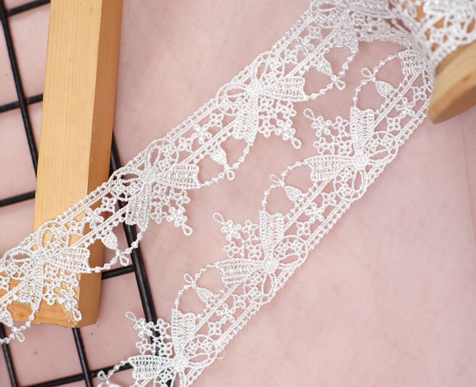 5-10 Meter 3.5cm 1.37 Wide Black/ivory/pink/blue 7 Color - Etsy