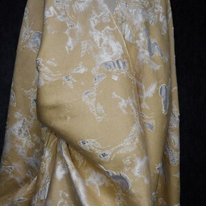 1.4 Meters Wide Khaki Cotton Blended Slightly Transparent Tattered Yarn ...
