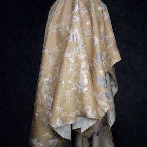 1.4 Meters Wide Khaki Cotton Blended Slightly Transparent Tattered Yarn ...