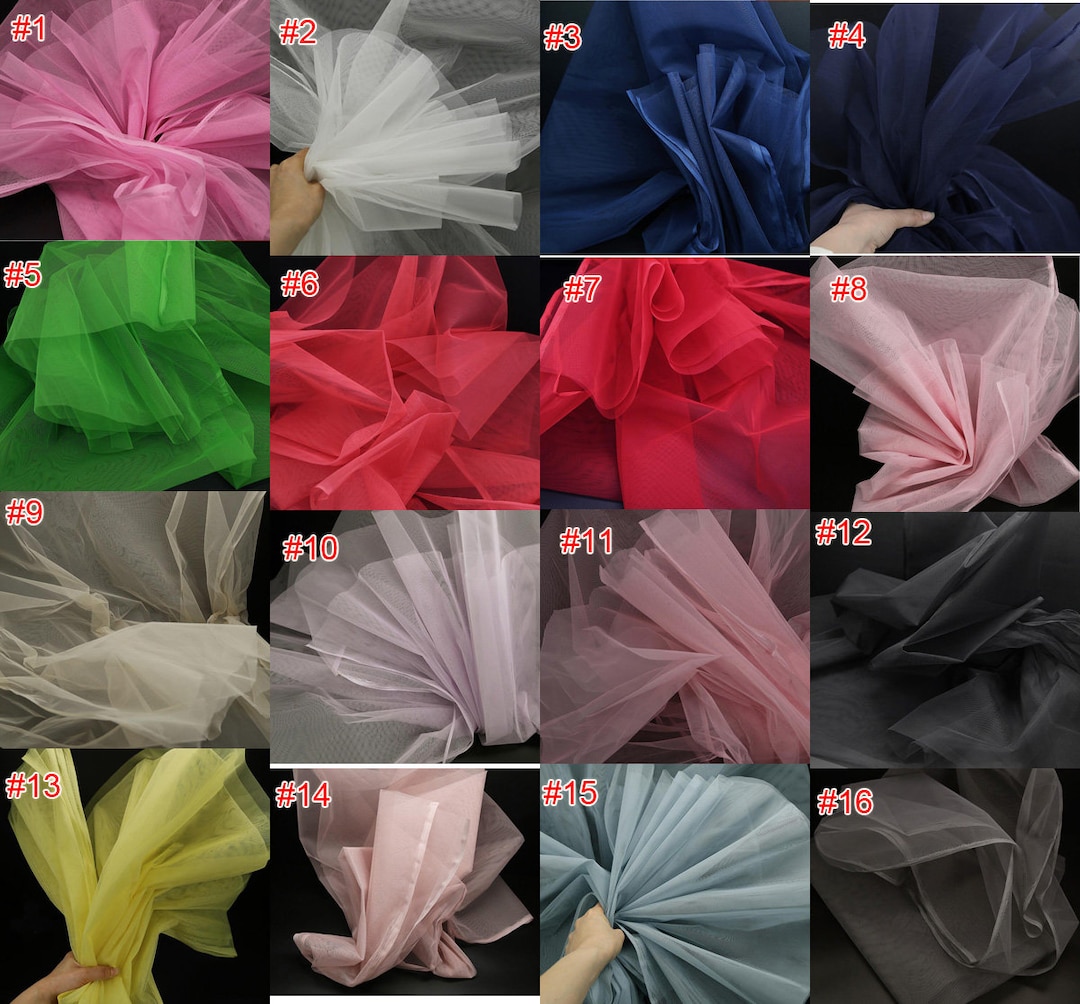 26 Color Hard Stiff Mesh Fabric Fluffy Skirt Support Stage Party ...