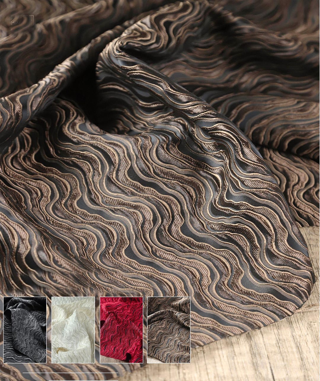 1.5 Meters Wide Water Wave Texture Jacquard Concave Convex Relief ...