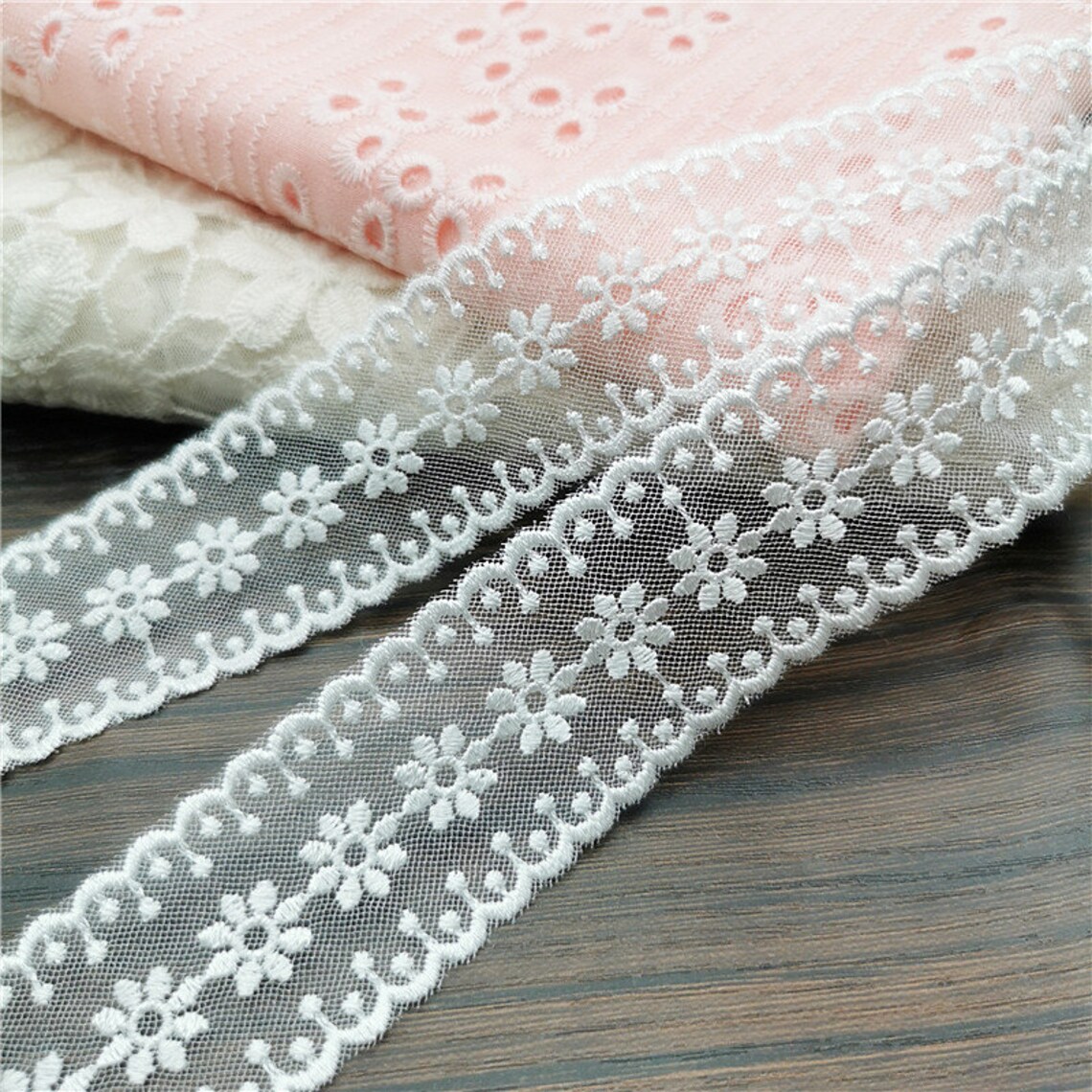 5 Yard 3cm 1.18 Wide Ivory Mesh Fabric Embroidery Dress - Etsy