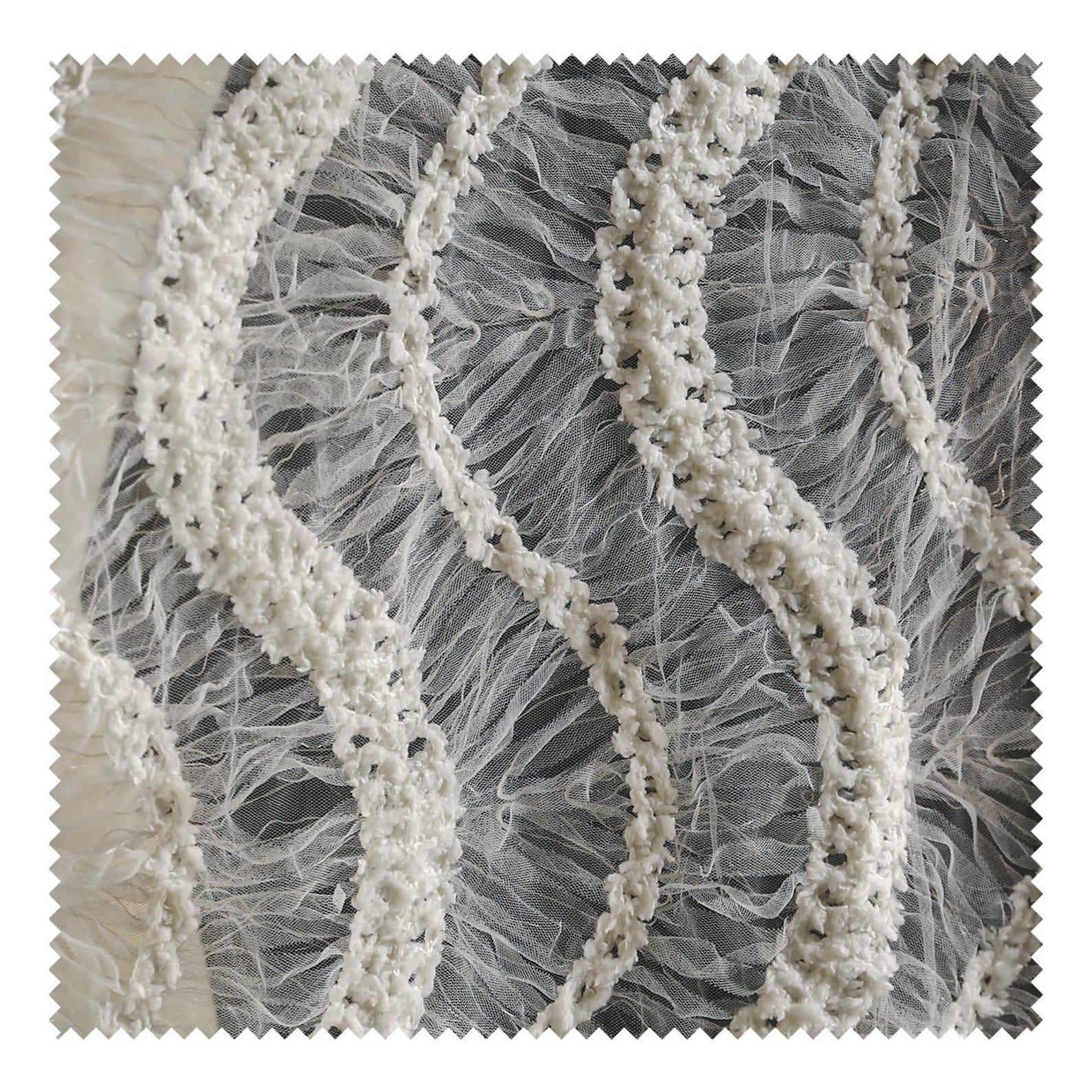 Light Beige Fishbone Texture Perspective Weaving Wave Mesh Fabric Skirt ...