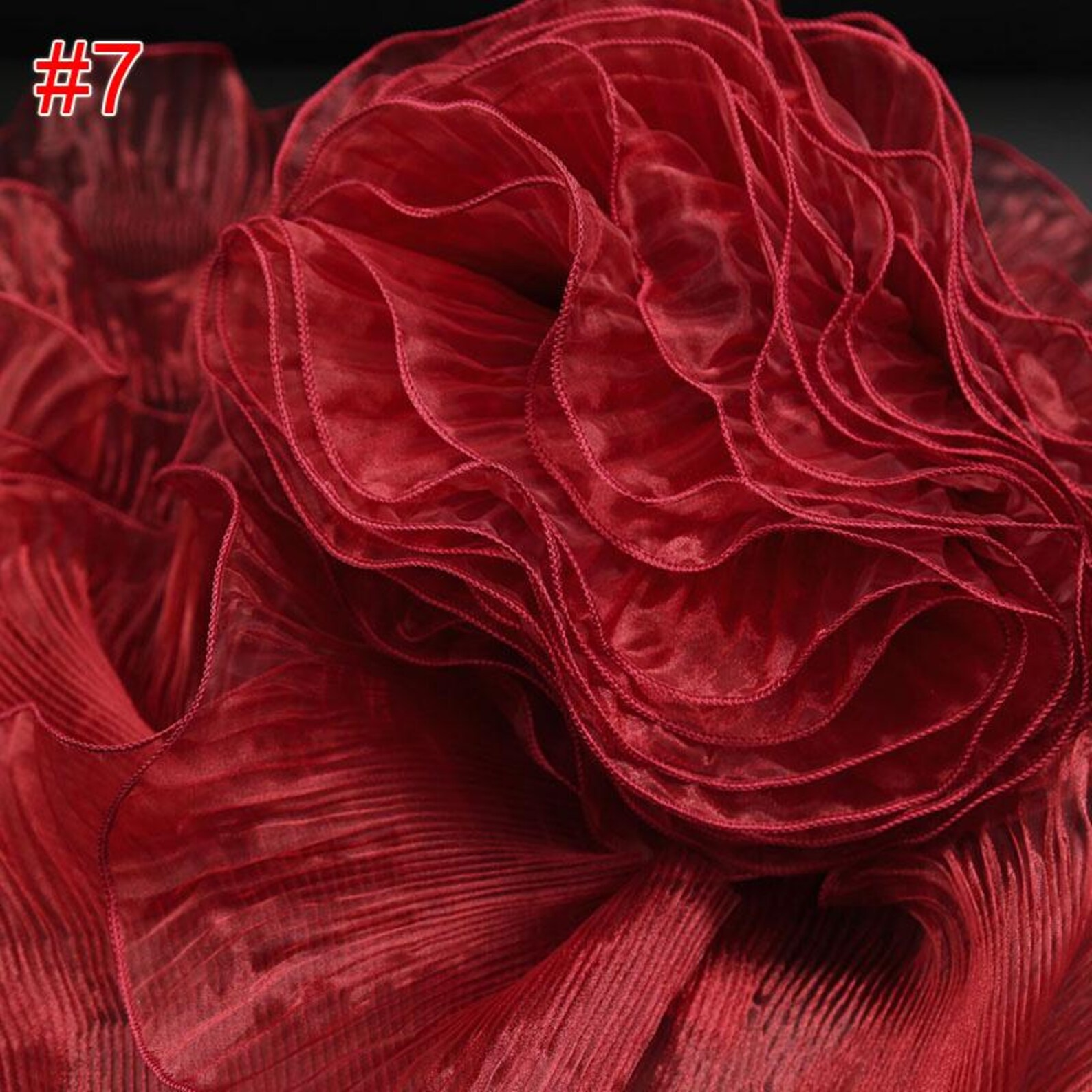 5 Meters 14-15cm Wide Wavy Scallop Ruffle Pleat Wrinkle Tulle Gauze ...