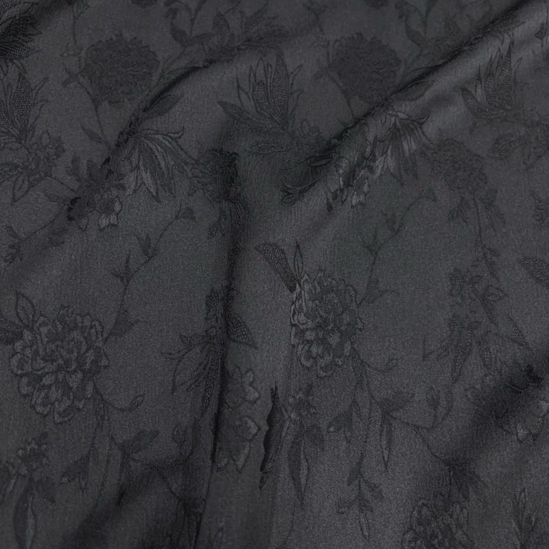 Black Floral Fabric - Etsy Canada