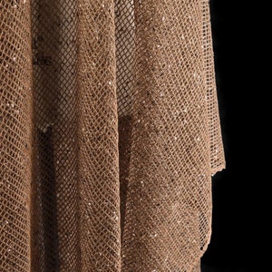 1.46 Meters Wide Brown Square Woven Mesh Fishing Net Fabric Cardigan ...