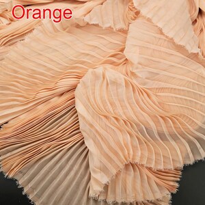 1.45 Meters Wide Chiffon Organ Ruffle Fabric Pleat Wrinkle Graceful ...