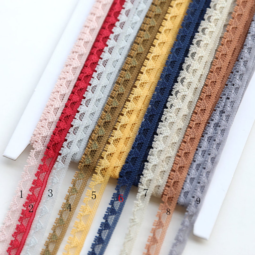 30 Meters 8mm Wide Yellow/gray/pink/yellow/red Child Clothes Dress Skirt Shirt Fabric Graments ...