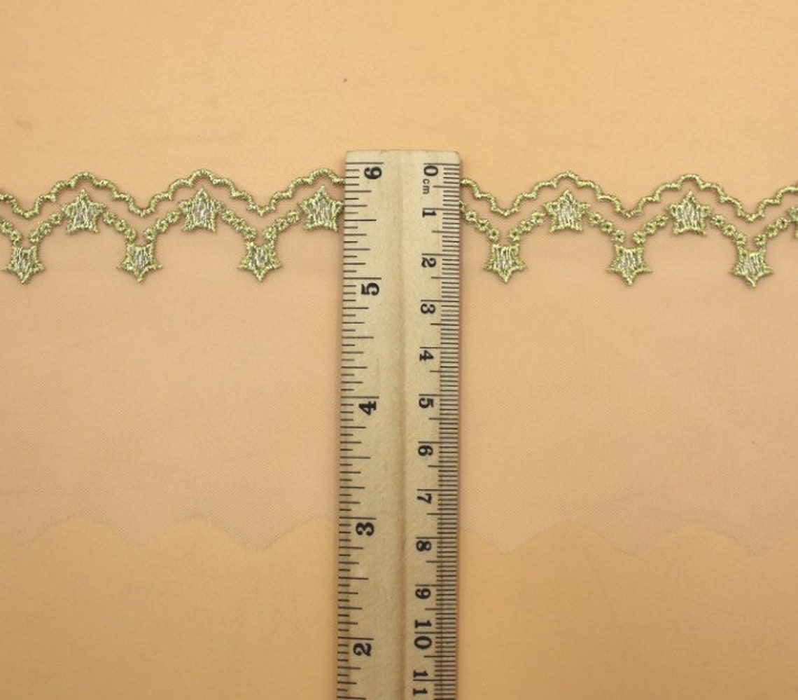 20 Yard 5cm 1.96 Wide Gold/ivory Star Mesh Fabric | Etsy