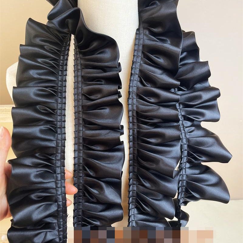 Lace Satin Ruffle Dress - Etsy