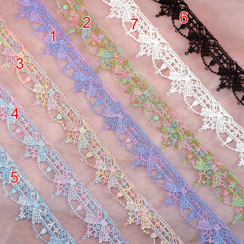 5-10 meter 3.5cm 1.37 wide black/ivory/pink/blue 7 color | Etsy