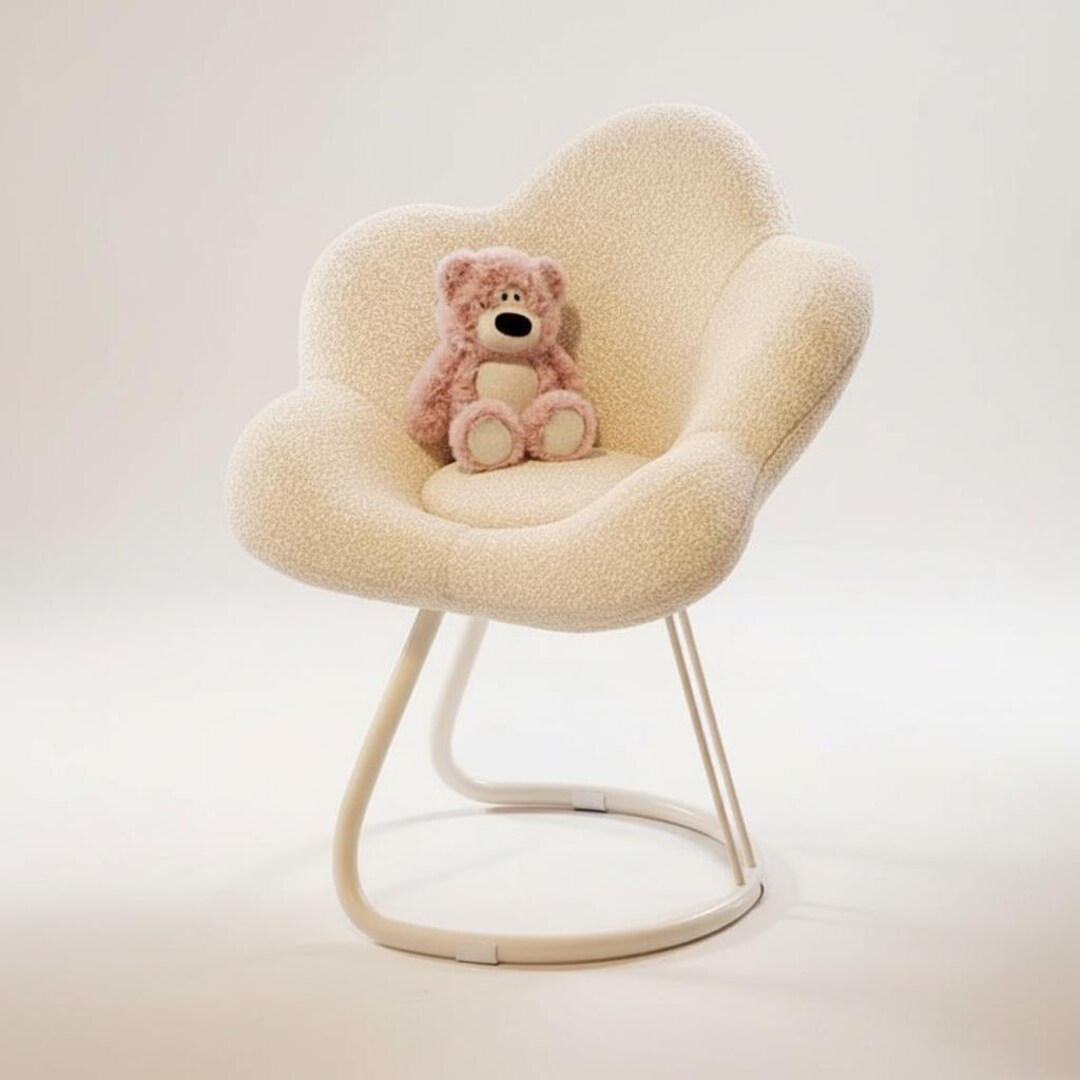 Modern Makeup Chair With Backrest Rotating Cream Bedroom Stool - Etsy