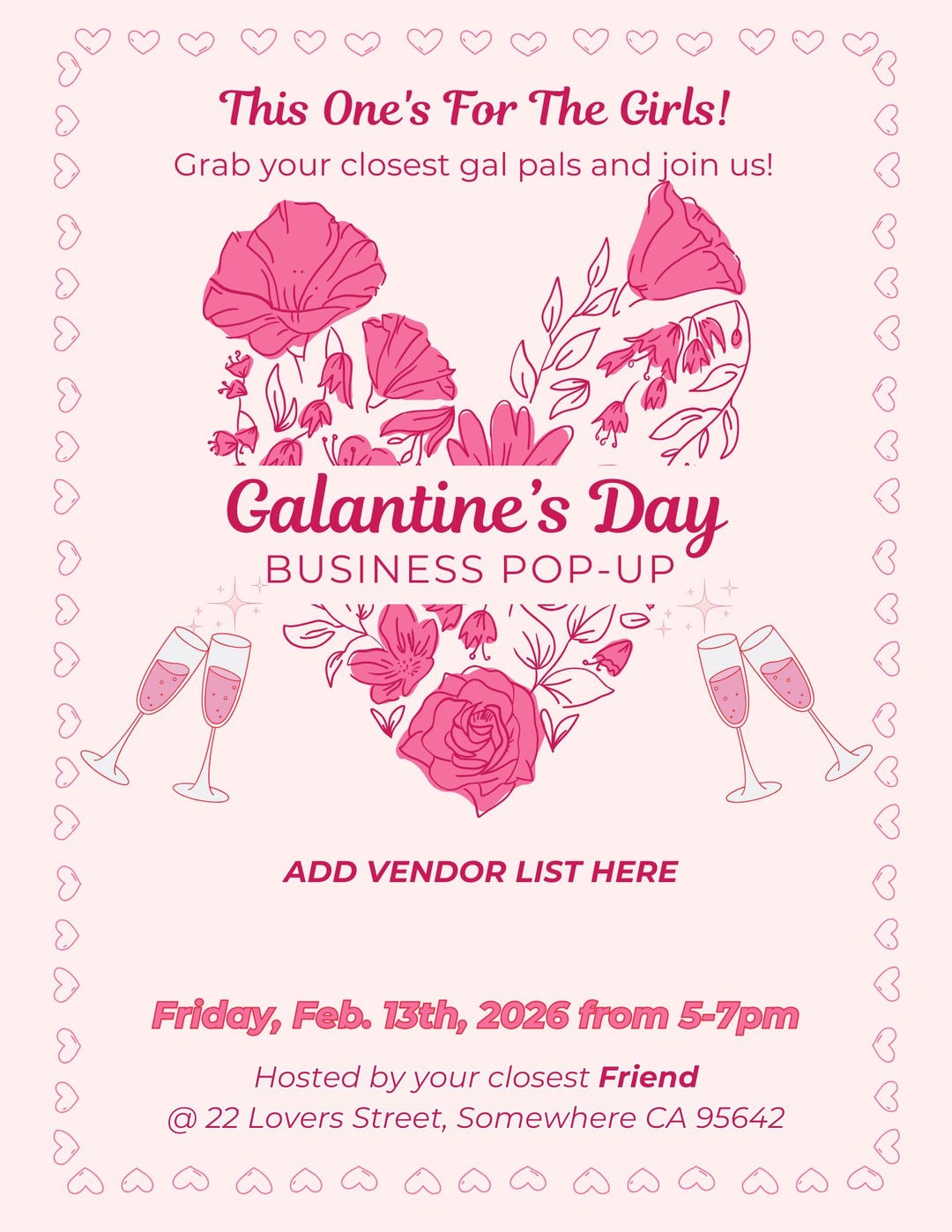 Floral Galantines Business Pop up Invite - Etsy