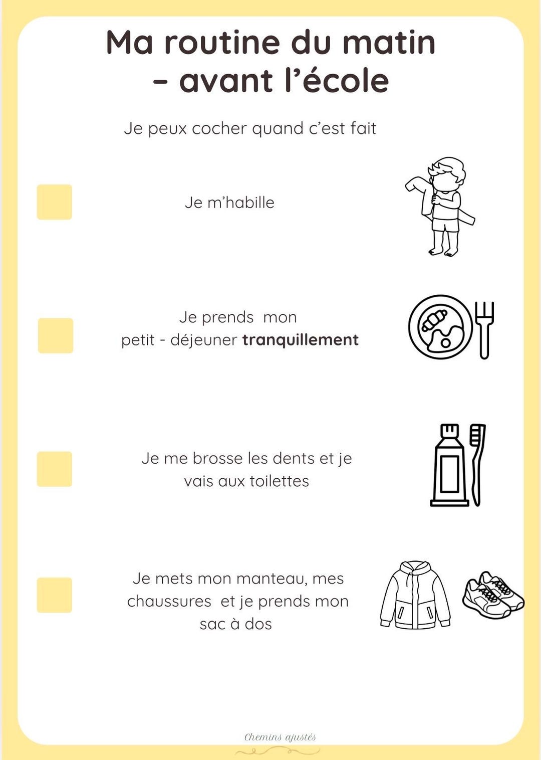 Printable ADHD Routine for Kids – Visual Routine Pack for Morning ...