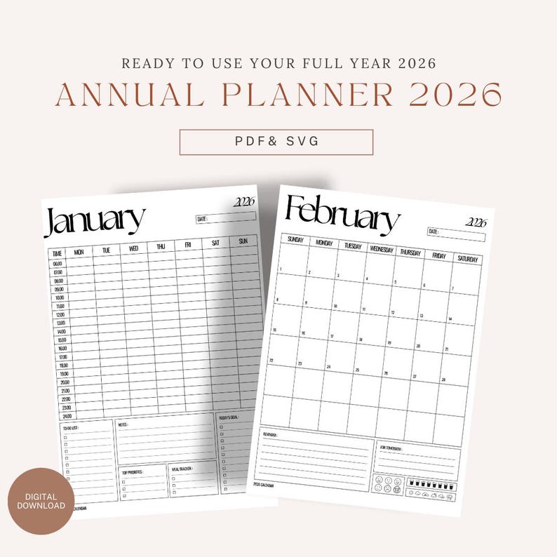 Printable Planner A4 – Daily, Weekly & Monthly Organizer - Etsy