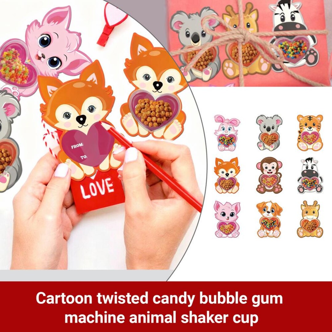 Cartoon Animal Candy Dispenser – Twist Gumball Machine Shaker Cup - Etsy