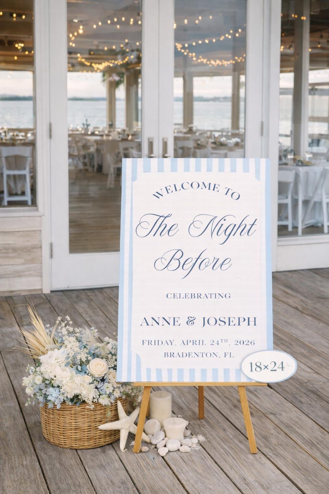 Beachy Wedding Welcome Sign | Customizable Template | Digital Download ...