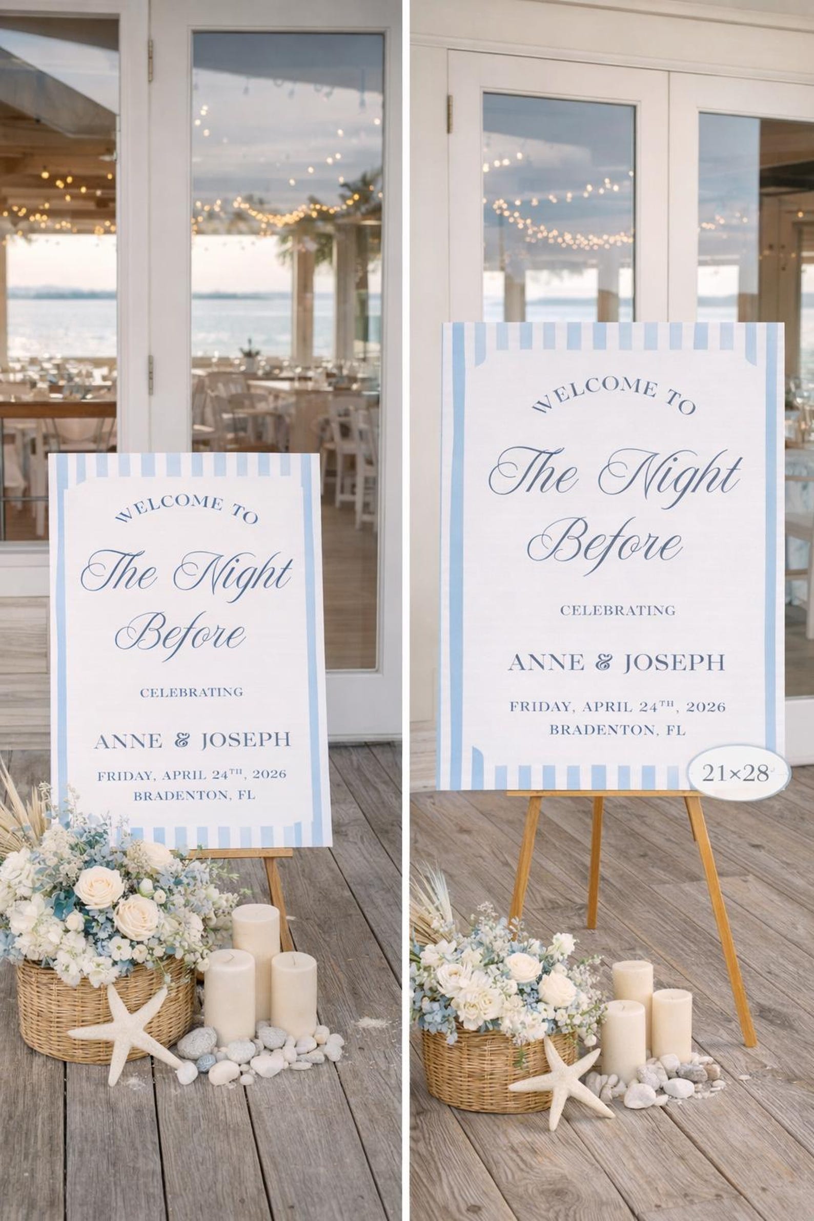 Beachy Wedding Welcome Sign | Customizable Template | Digital Download ...