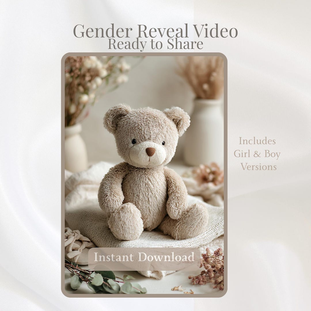 Gender Reveal Video Announcement, 2 Videos, Boy and Girl Baby Reveal ...