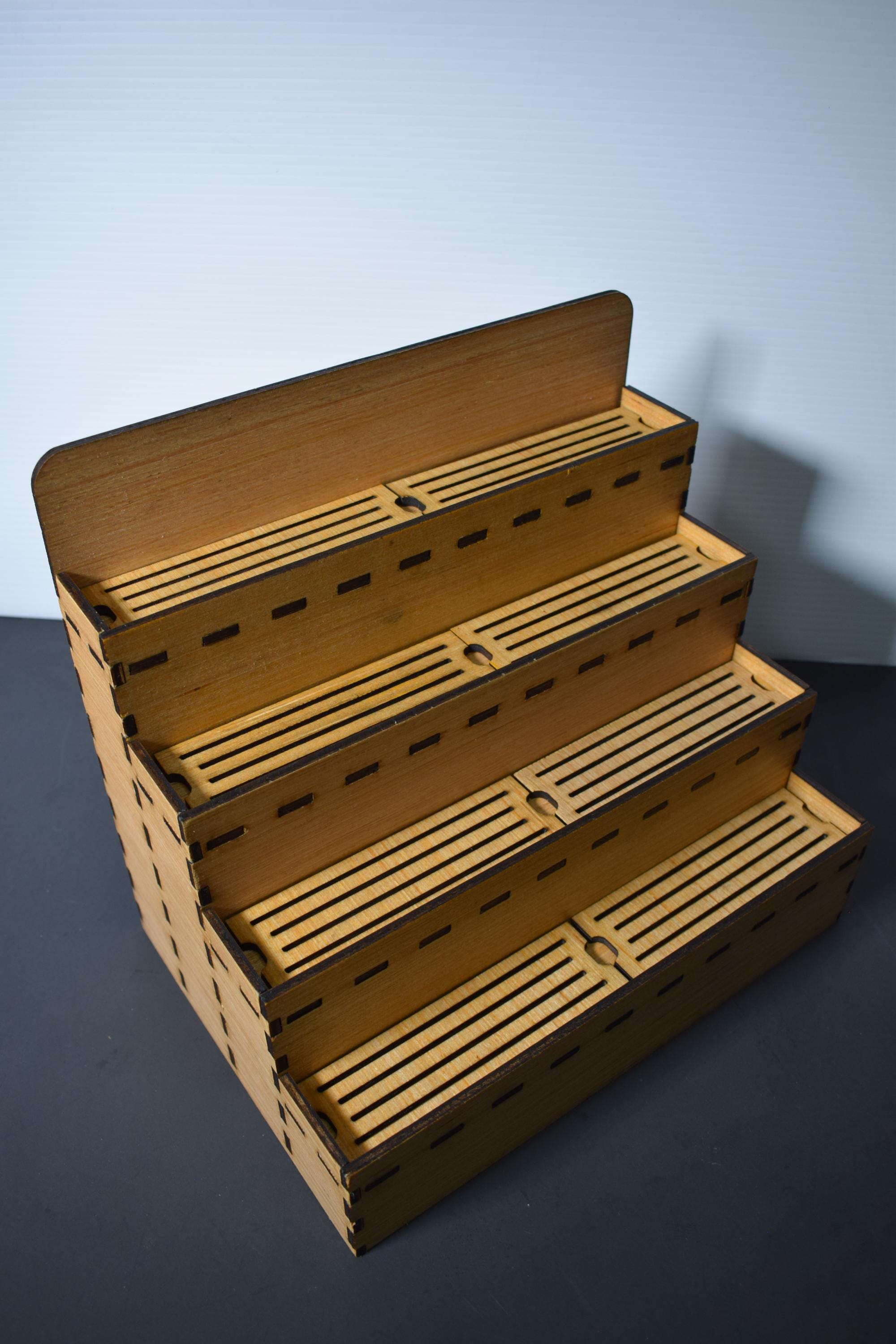 Sticker Display Stand Laser Cut File | Plywood Retail Organizer (SVG ...