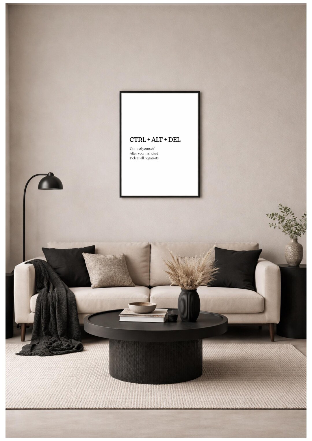CTRL ALT DEL Quote Art, Minimalist Home Decor (digital Download A4 300 ...