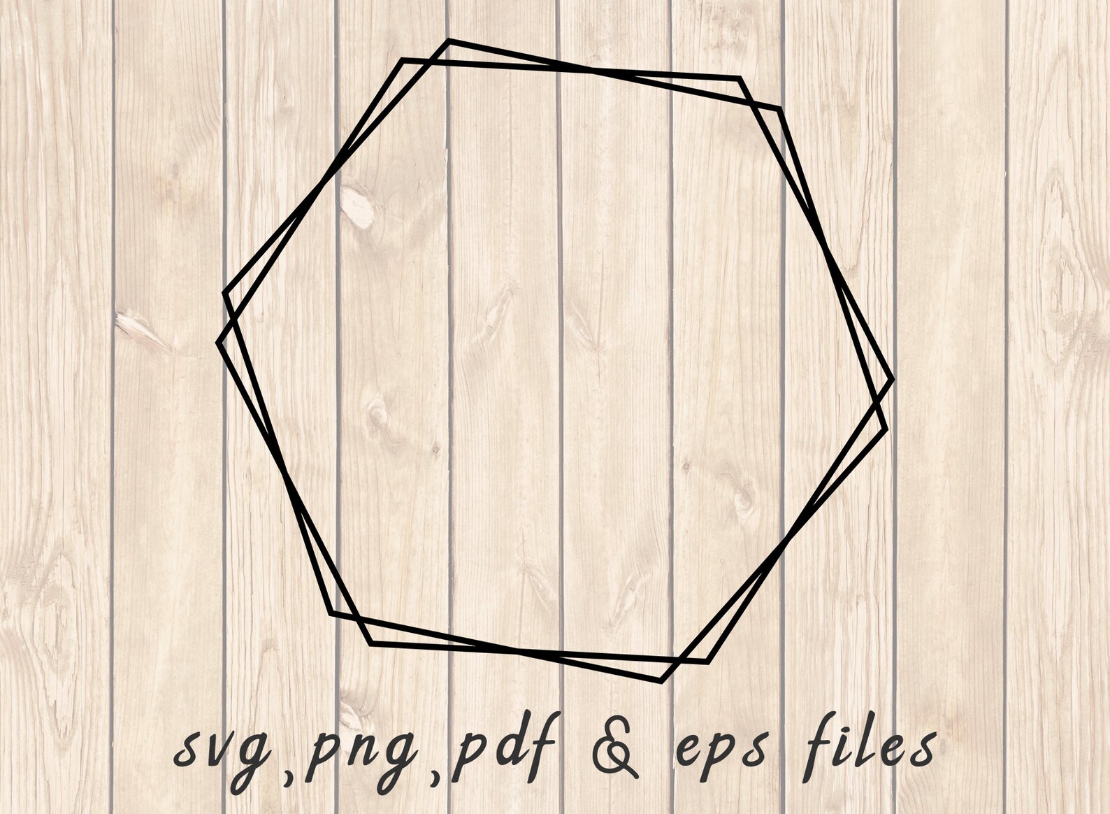 Double Hexagon Wire Frame SVG PNG PDF Craft Cutting File - Etsy