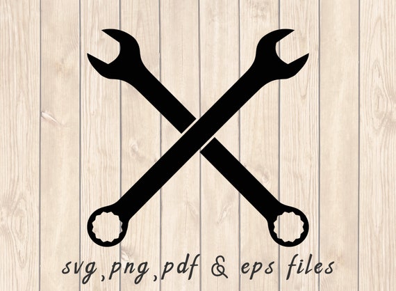 Crossed Spanners Silhouette SVG PNG PDF Craft Cutting File | Etsy