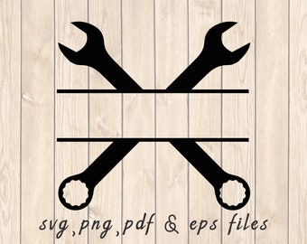 Crossed Spanners Silhouette SVG PNG PDF Craft Cutting File | Etsy