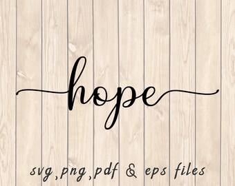 Hope Text Png - Etsy