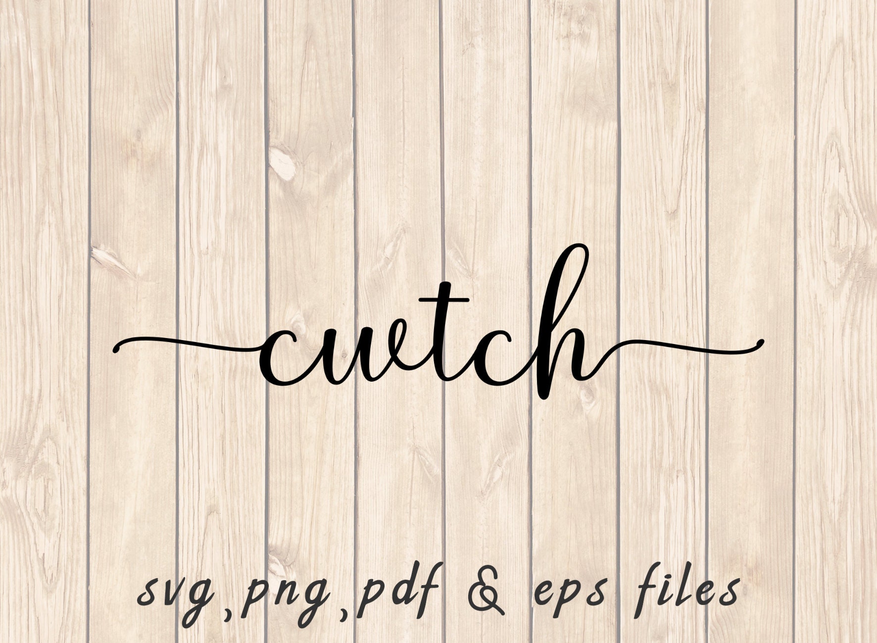 Cwtch Stylish Text SVG PNG PDF Craft Cutting File - Etsy