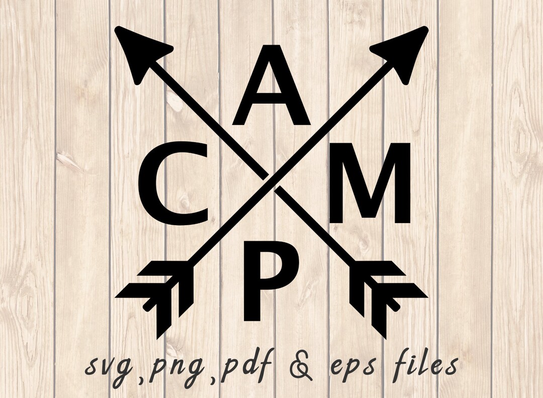 Crossed Camp Arrows SVG PNG PDF Craft Cutting File - Etsy
