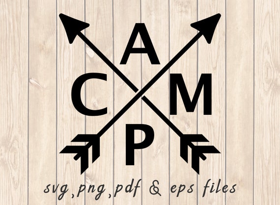 Crossed Camp Arrows SVG PNG PDF Craft Cutting File | Etsy