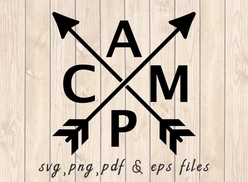Crossed Camp Arrows SVG PNG PDF Craft Cutting File - Etsy