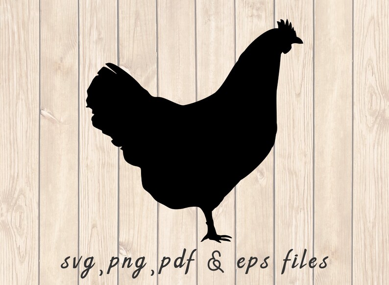 Silueta de pollo SVG PNG PDF Craft Cutting File - Etsy México