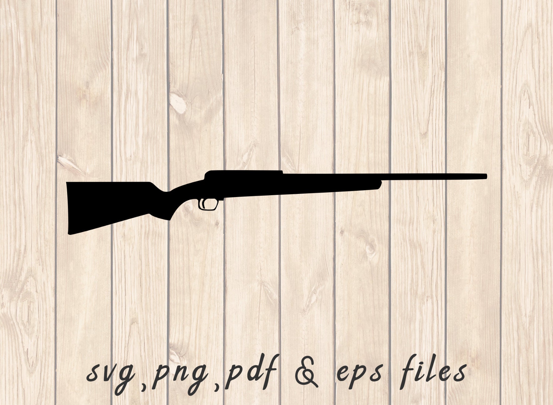 Hunting Rifle Silhouette SVG PNG PDF Craft Cutting File - Etsy