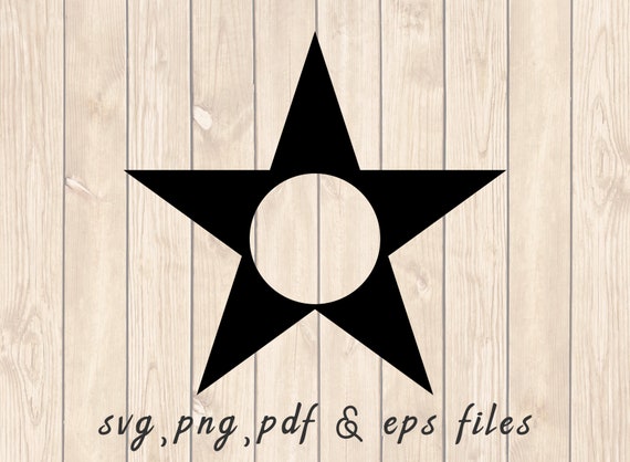 Star Monogram Name Frame SVG PNG PDF Craft Cutting File | Etsy