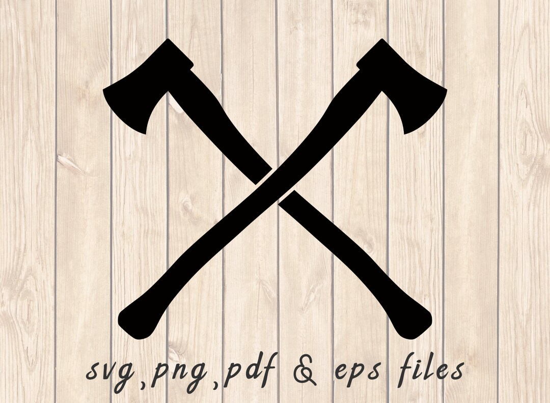Crossed Axes Silhouette SVG PNG PDF Craft Cutting File - Etsy