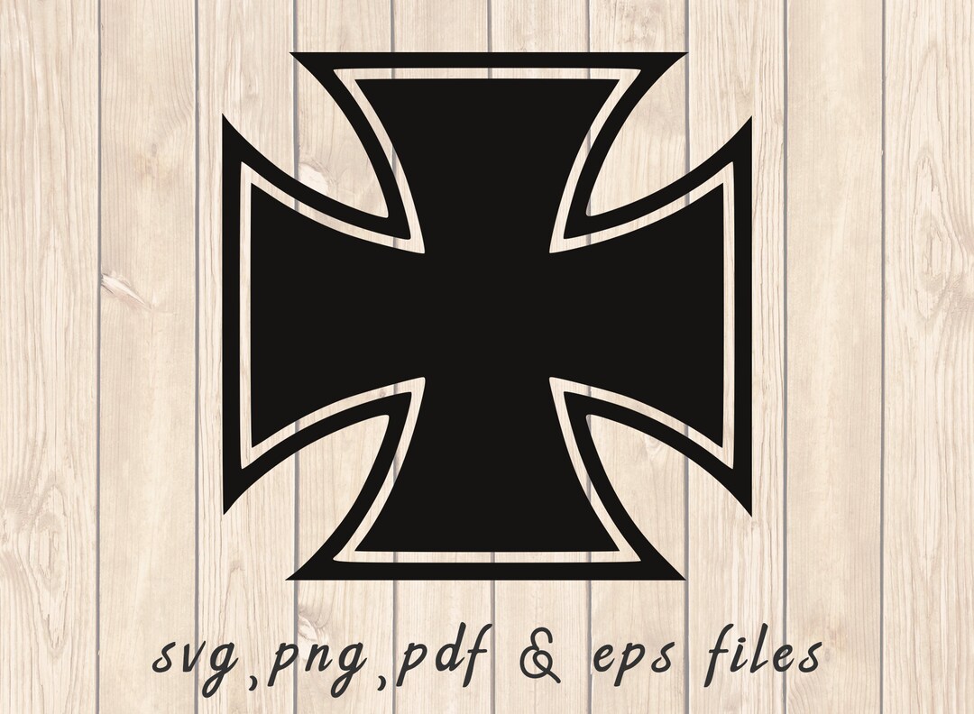Iron Cross SVG PNG PDF Craft Cutting File - Etsy