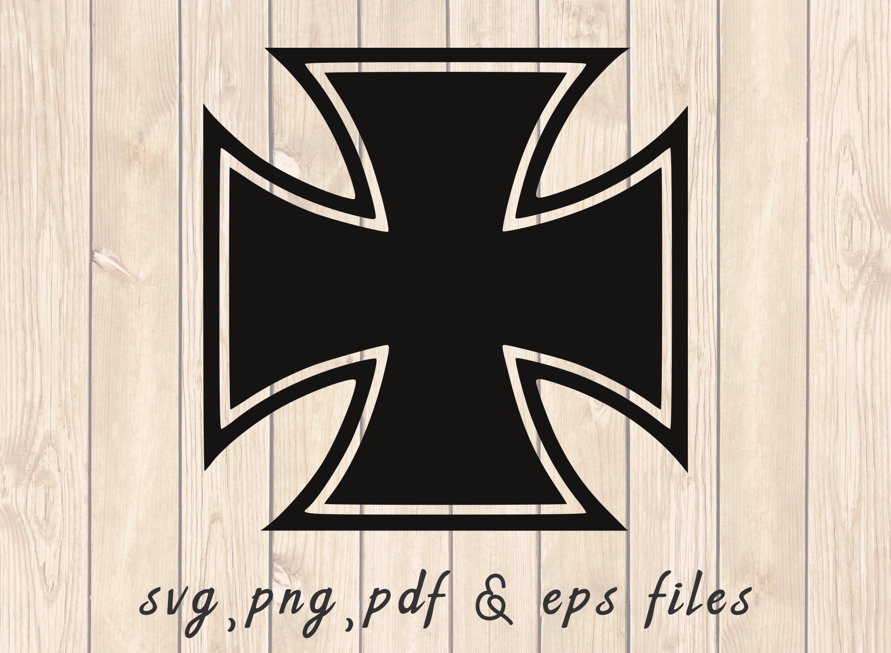 Iron Cross SVG PNG PDF Craft Cutting File - Etsy UK