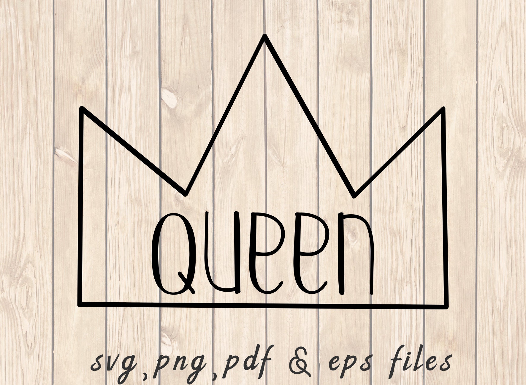 Queen Crown SVG PNG PDF Craft Cutting File - Etsy