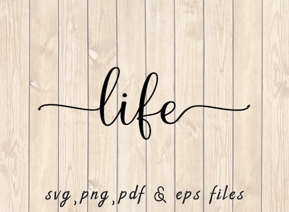Life Stylish Text SVG PNG PDF Craft Cutting File | Etsy